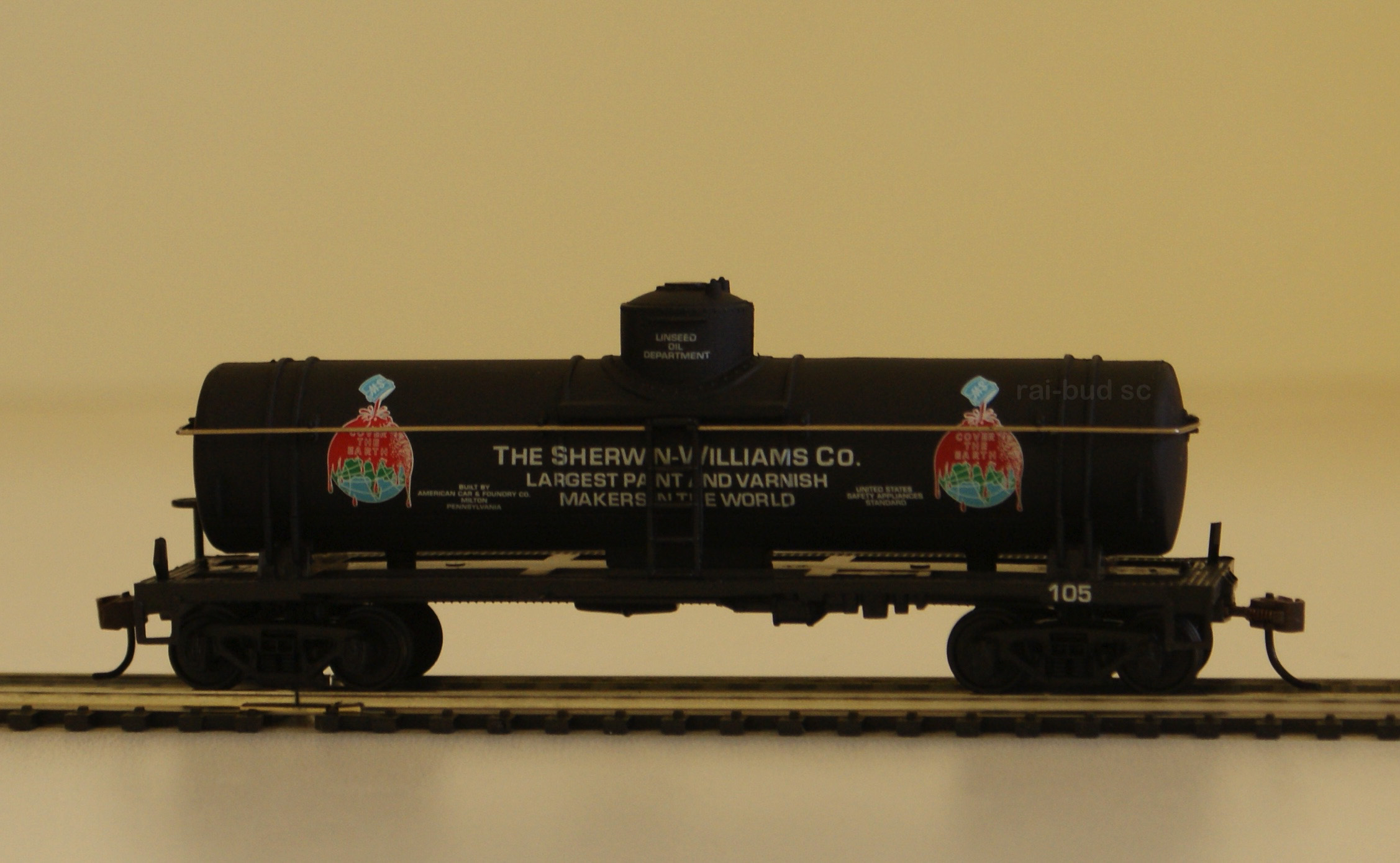 Wagon cysterna skala HO, wagon HO 732308, barwy: Sherwin-Williams ...